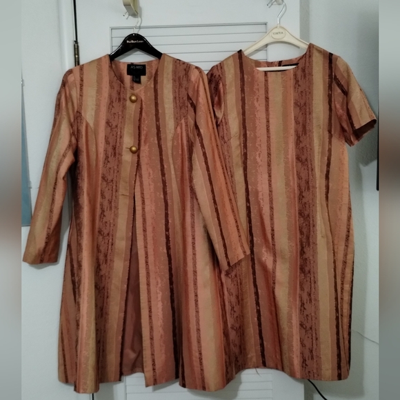 Ashro | Dresses | Vintage Ashro Evening Regal Regency Metallic Longline ...